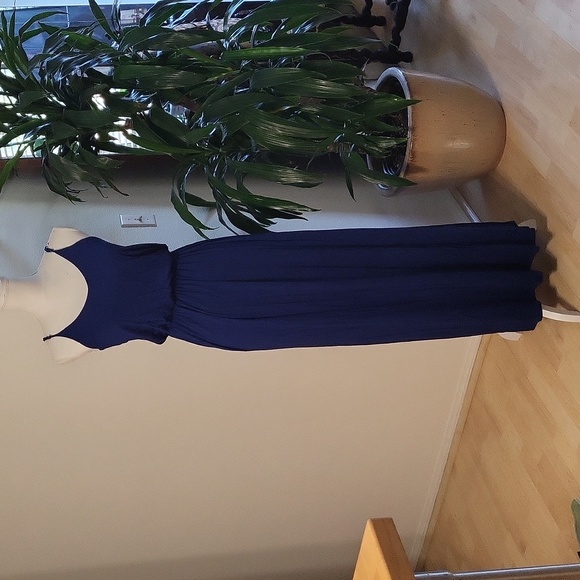 Lush | Dresses | Lush Blue Maxi Dress Adjustable Spaghetti Straps | Poshmark
